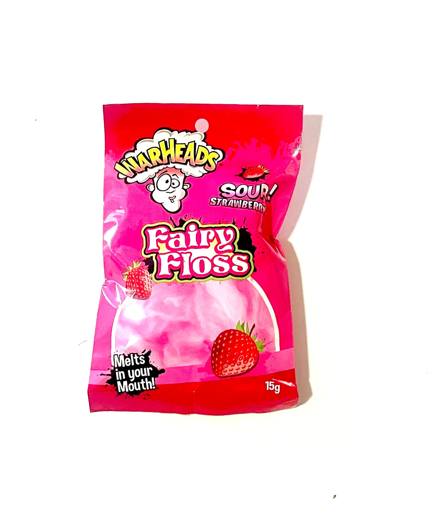 Warheads Strawberry Sour Fairy Floss 15g – Suga Roo